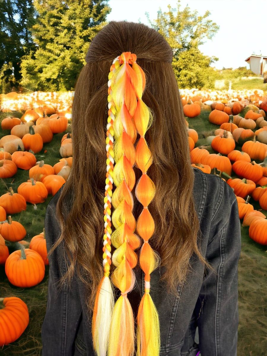 Candy Corn Single Boho Braid – Magic Manes Hair Extensions