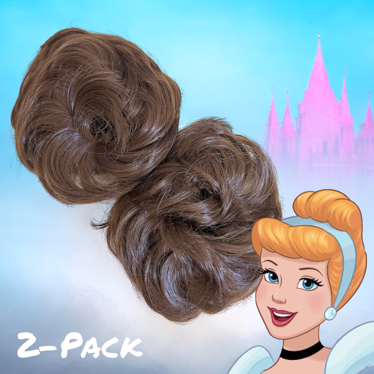 Brunette 2-Pack Hair Puffs – Magic Manes Hair Extensions