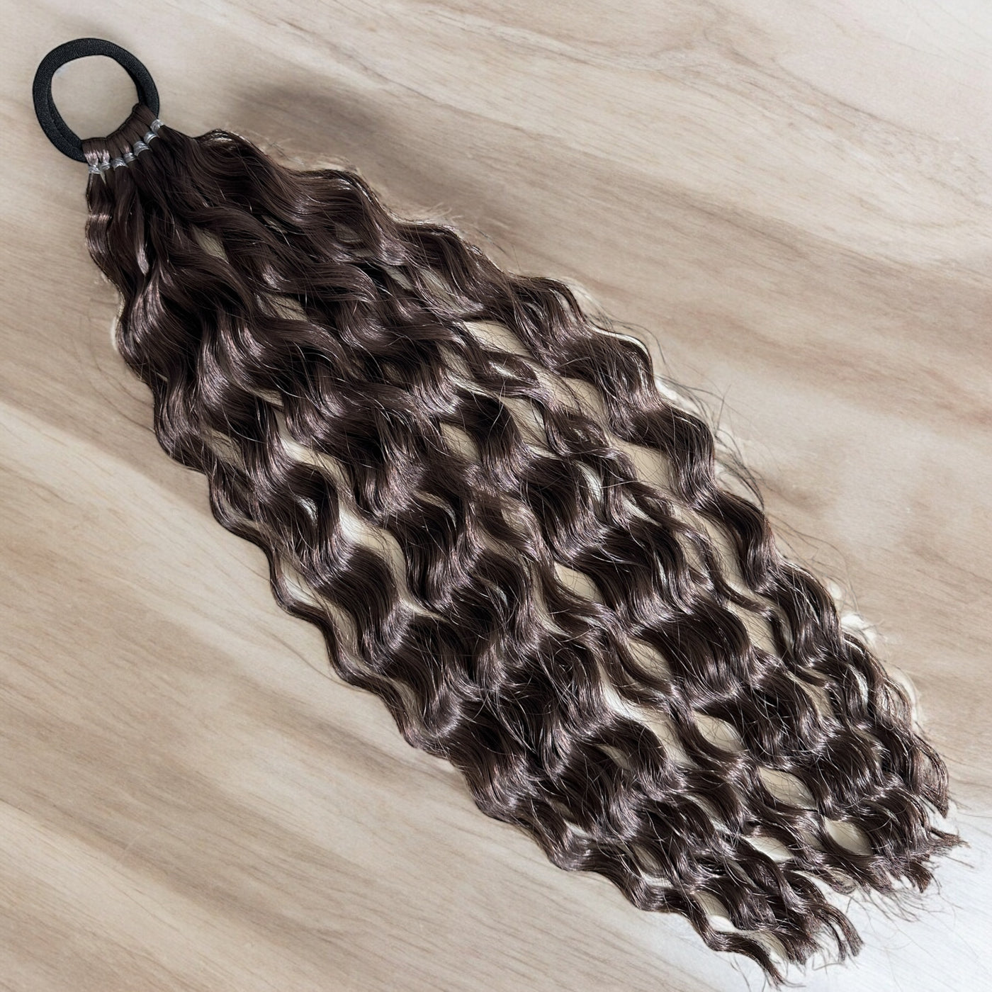 Dark Brown 16” Wavy Tail – Magic Manes Hair Extensions