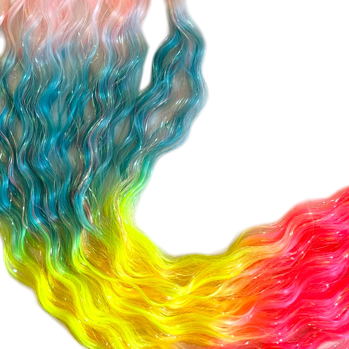 Snow Cone 26” Wavy Shimmer Tail – Magic Manes Hair Extensions