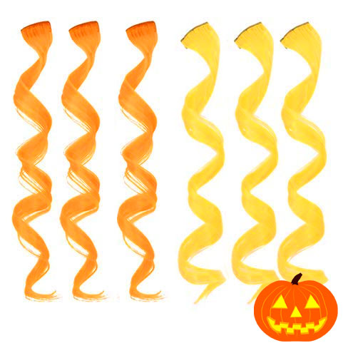 Candy Corn Curls 6 Pack Clip-in Hair Extensions – Magic Manes Hair ...